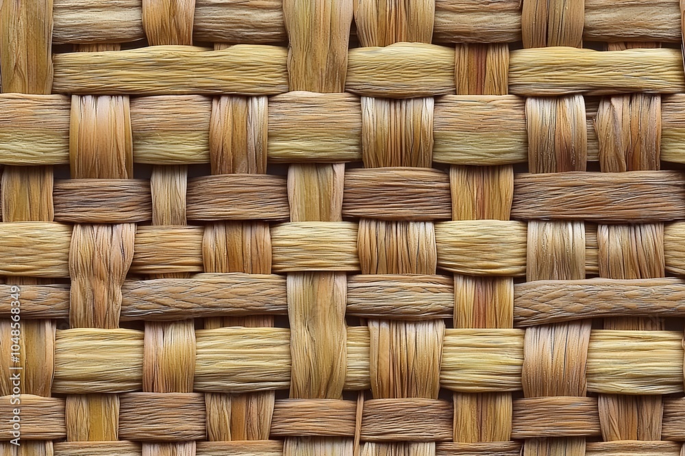 Seamless of Intricately Woven Natural Rattan Basket Texture with ...