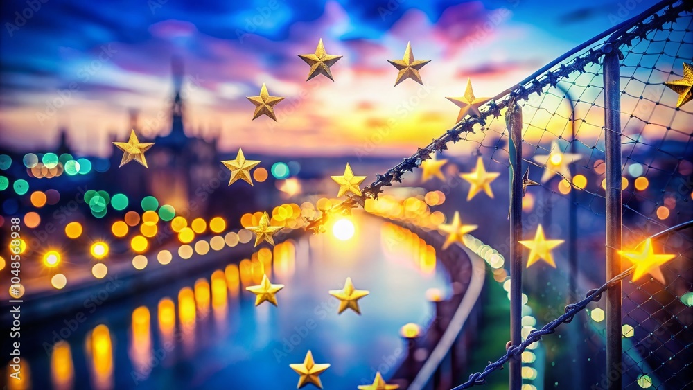 Bokeh Effect of European Border Customs with Beautiful Blurred ...