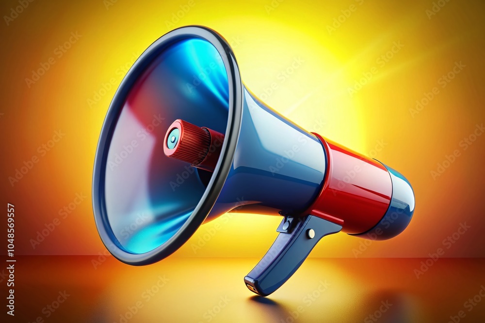 Breaking News Megaphone Concept for Attention-Grabbing Communication ...