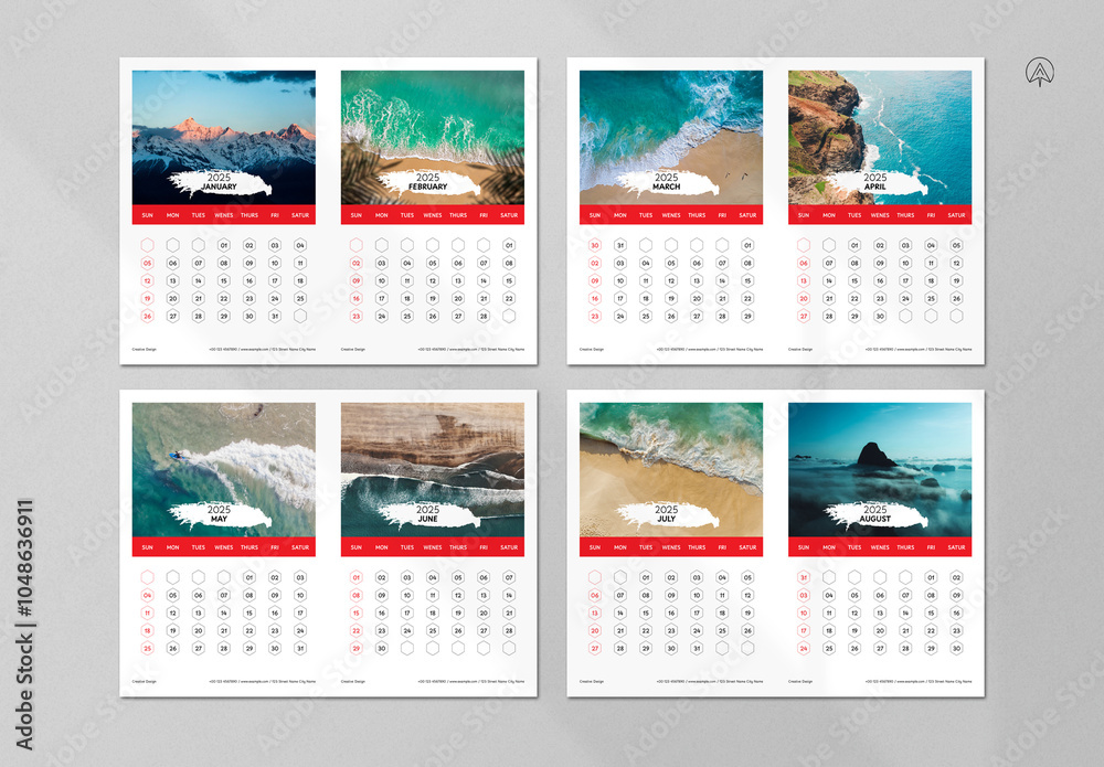 2025 Calendar Brochure Template Stock Template | Adobe Stock