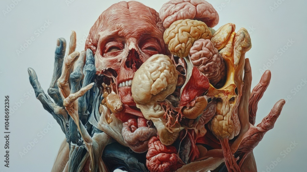 Photo & Art Print A surreal and disturbing image of a human body ...