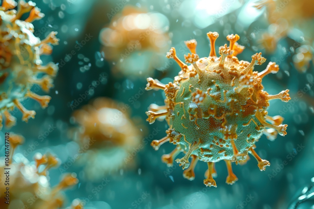 Hepatitis B Virus: A close-up illustration of Hepatitis B virus ...