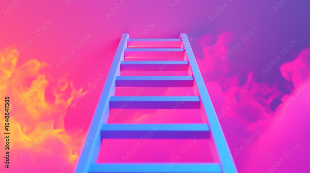 Photo & Art Print A ladder with broken rungs labeled caste leading to a ...