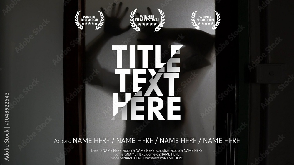 Modern Animated Movie Poster Trailer Promotion Stock Template | Adobe Stock