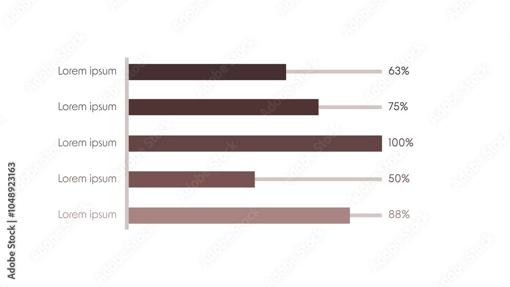 Infographic Horizontal Bar Graph | With Full Controls Stock Template ...