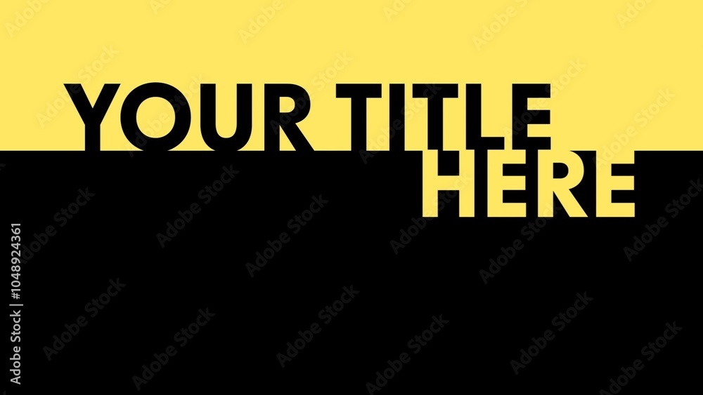 Modern Clean 2 color title intro Stock Template | Adobe Stock