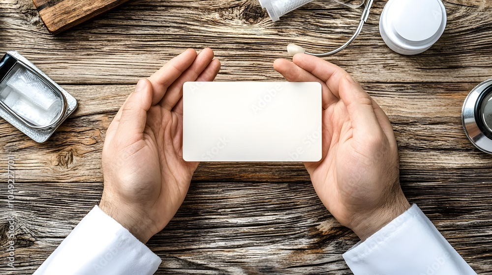 Hands Holding Flu Vaccination Card for Preventive Healthcare Purposes ...