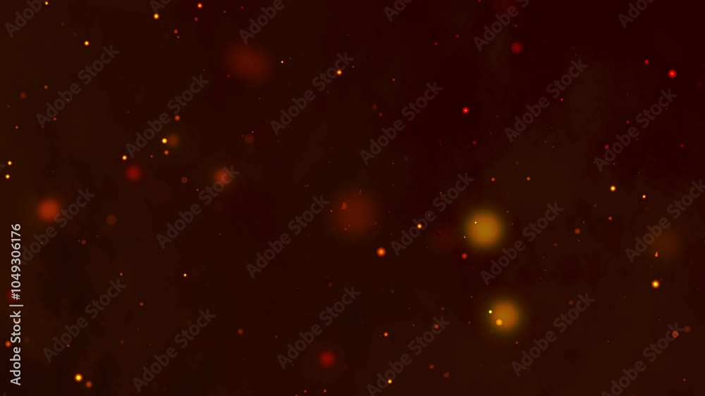 Orange particle background with glowing particles. Abstract and vibrant ...
