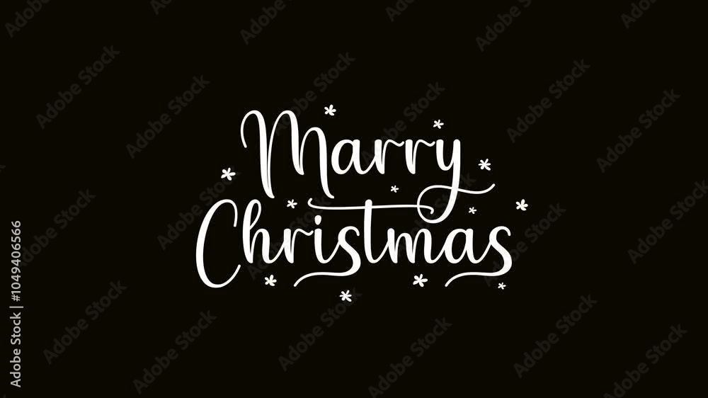 Animated Merry Christmas text animation on a green background and black ...