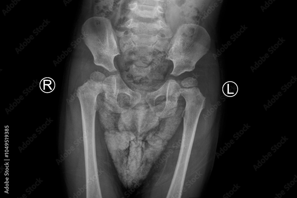 Pelvic x-ray anterior view showing detailed hip bones and sacrum ...