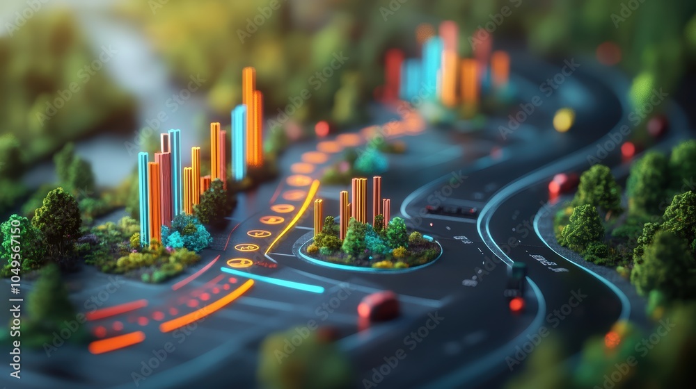 Business plan roadmap with milestones and goals, concept of business ...