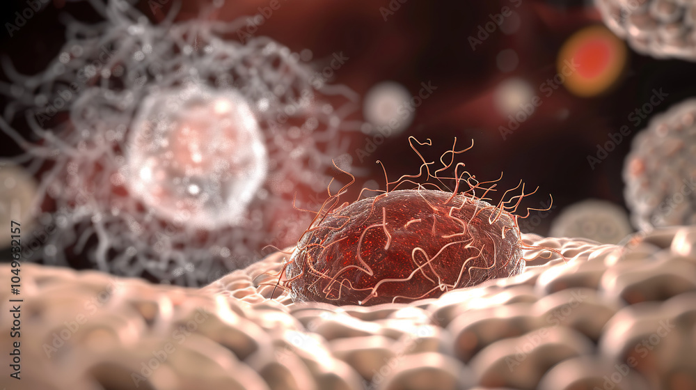 Microscopic View of a Cell Undergoing Apoptosis with Shrinking Nucleus ...