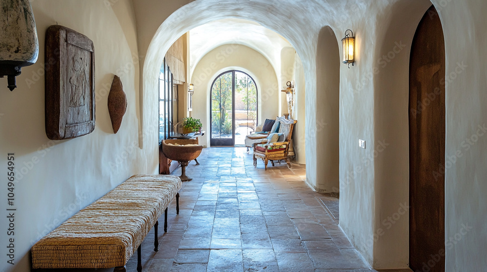 Architectural elements blending tradition and modernity, A church ...