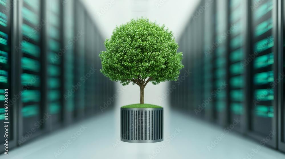 Green digital technology, save and renewable energy, trends in energy ...