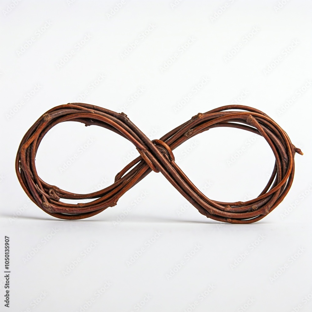 Infinity symbol formed by entwined branches. 素材庫插圖 | Adobe Stock
