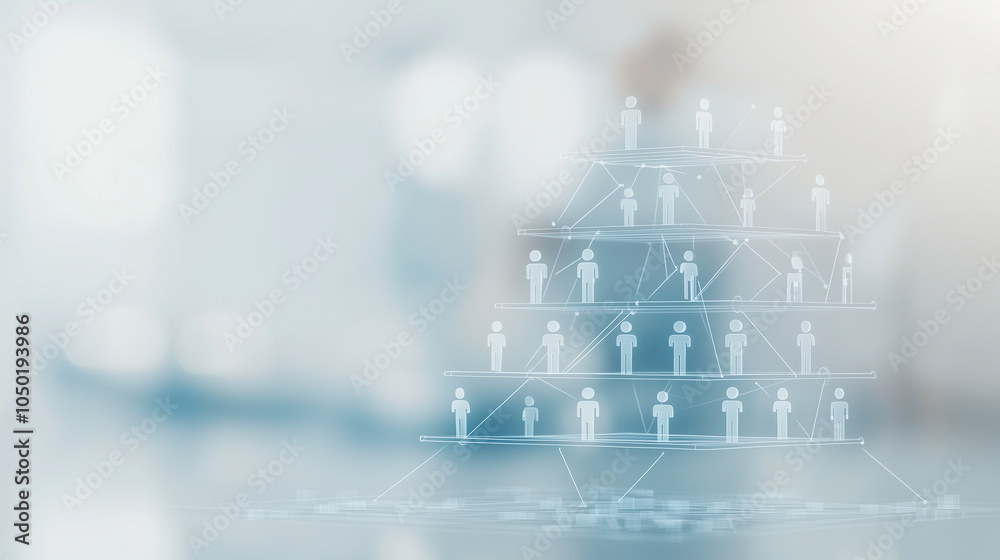 The organizational infrastructure diagram, projected on a virtual ...