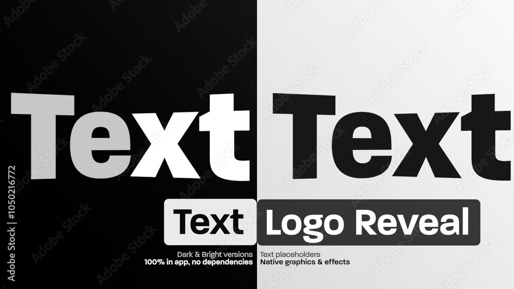 3D Text Unfold Logo Reveal ,Clean and Modern Logo Intro Stock Template ...