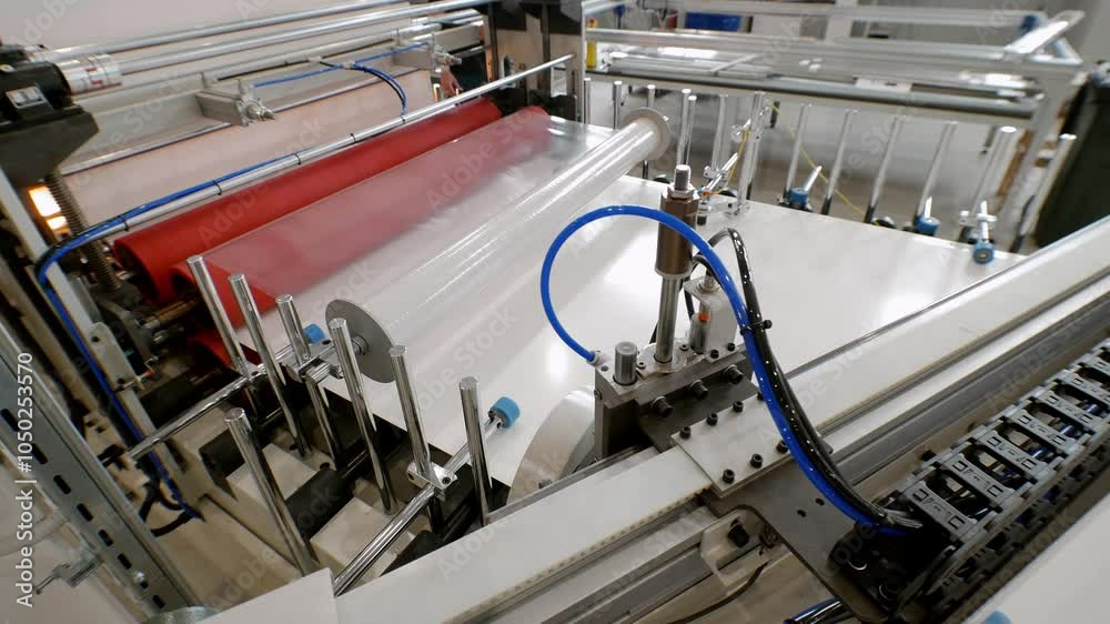 In manufacturing process of sturdy paper, large sheets are wrapped in ...