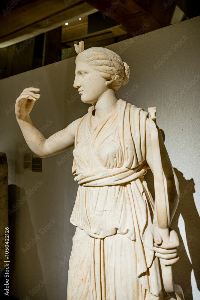 Visite du Lugdunum - Musée et théâtres romains à Lyon Stock Photo ...