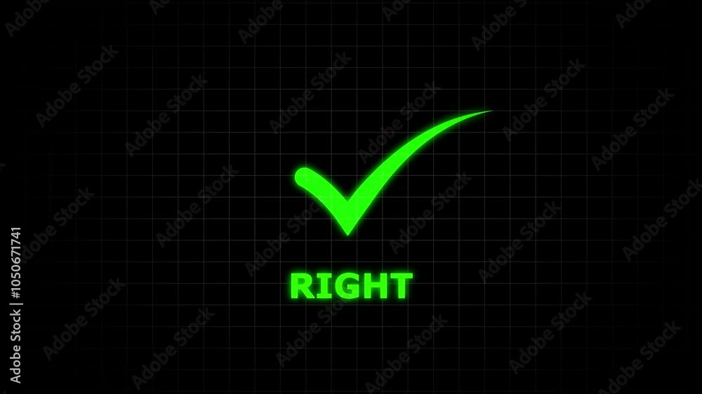 Check mark verified selection, approve and confirm sign icon animation ...