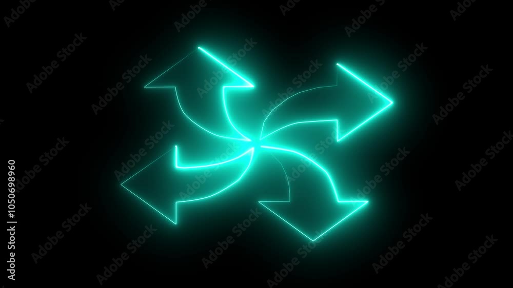 Animated Three Arrow Symbol Animation Cycle Recycle Sign Seamless Loops | 4K Refresh Icon ...