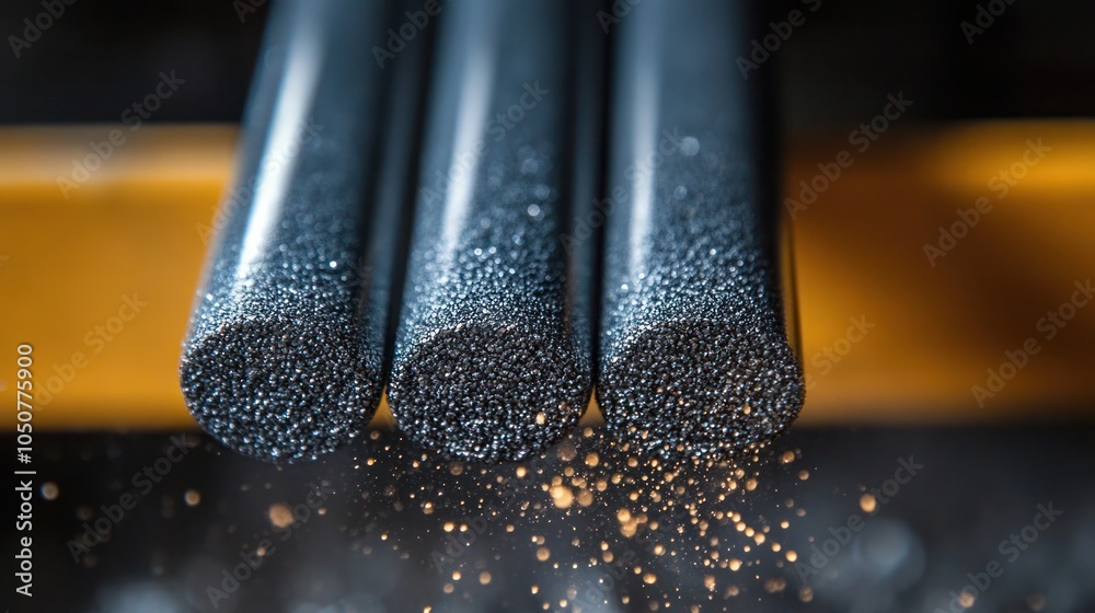 Industrial concept, Abrasive blasting media sample, abrasive blasting ...