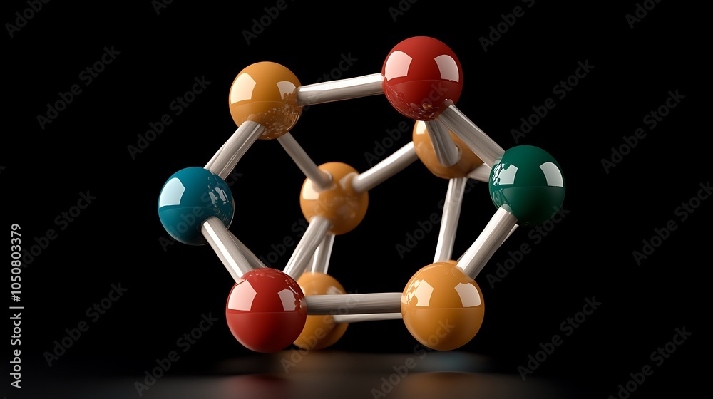 Glucose Molecule (C6H12O6) A hexagonal ring structure with oxygen ...
