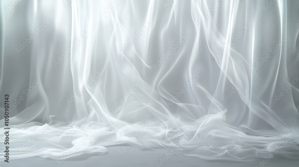 Cascading smoke curtains with opalescent layers and prismatic light ...