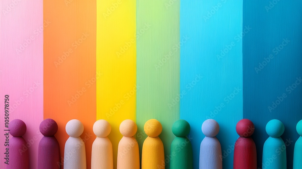 Shades of unity and diversity, blending vibrant colors to symbolize ...