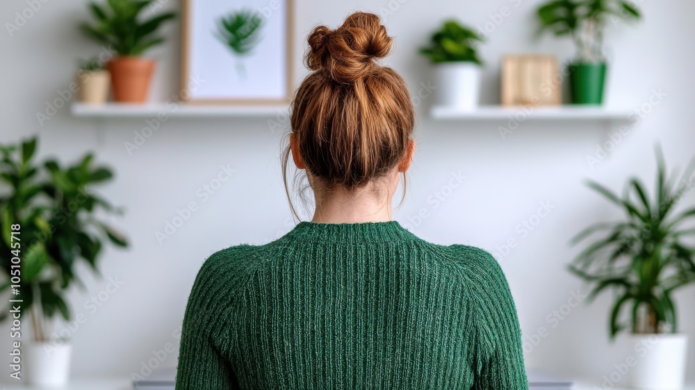 Office worker performing posture exercises to relieve chronic pain ...