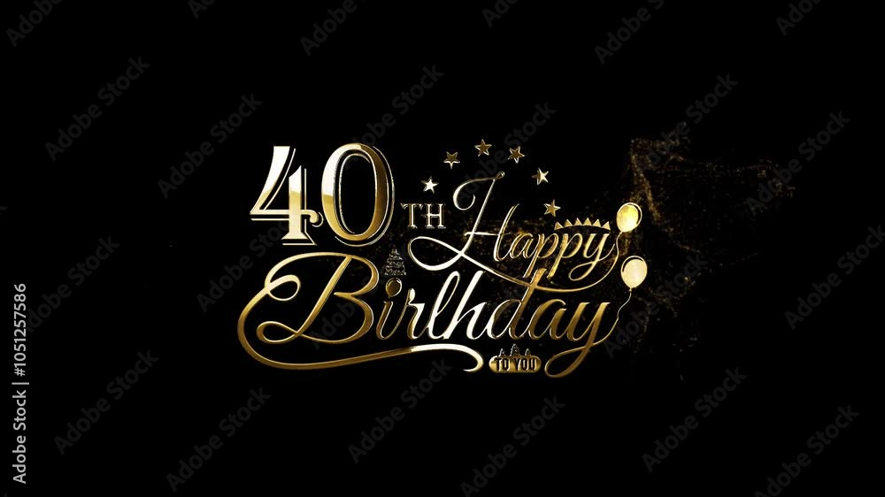 40th Birthday, Happy Birthday, Handwritten 40th Happy Birthday, Happy ...