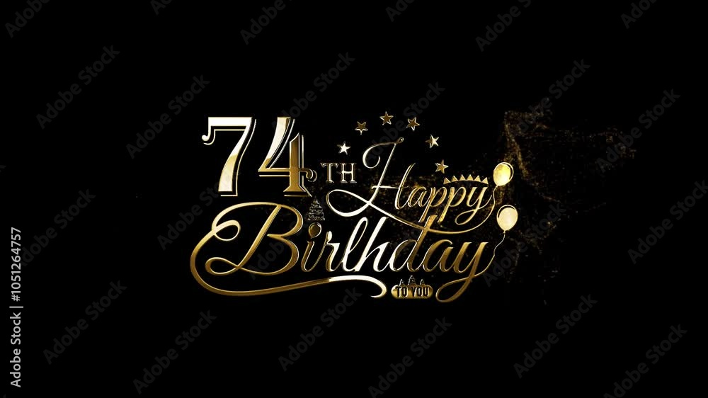74th Birthday, Happy 74th Birthday Video, Handwritten Happy Birthday ...