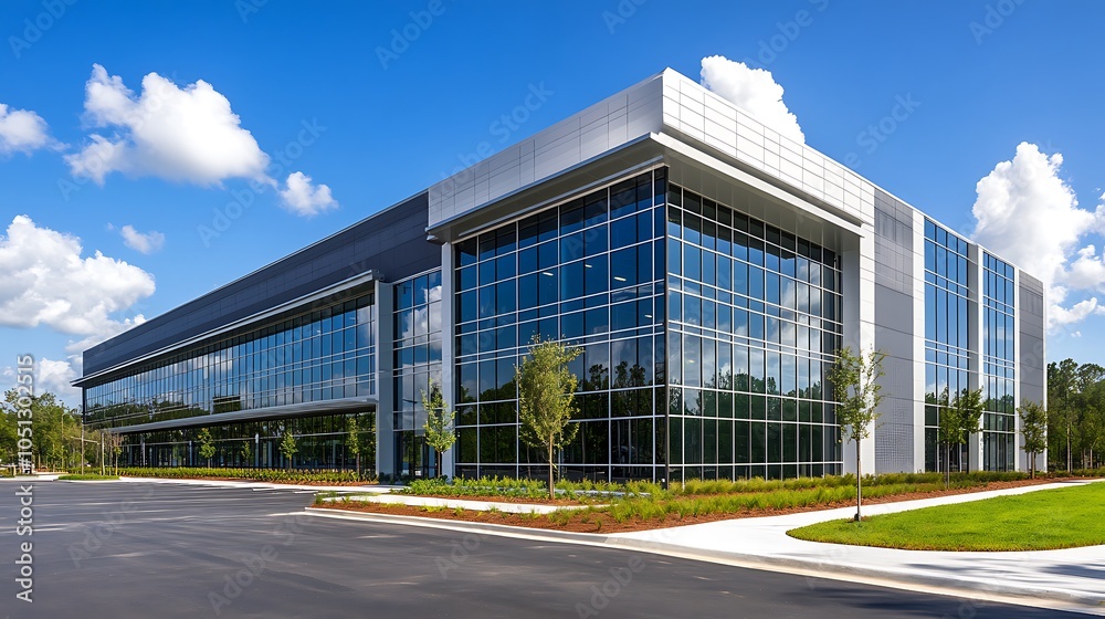 external architecture of a modern data center building Stock ... external architecture of a modern data center building Stock ...
