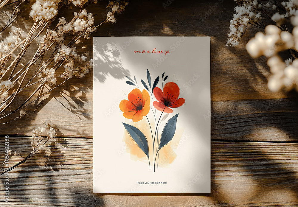 Realistic Greeting Card Mockup – AI-Generated Design for Holiday ...