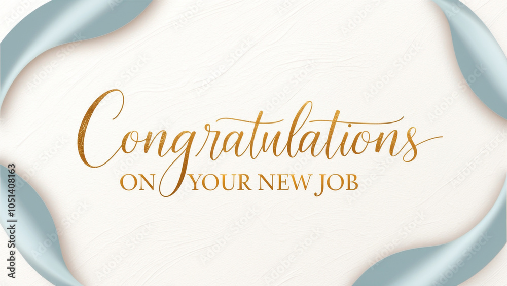 A elegantly simple, flat pastel design new job greeting card with a ...