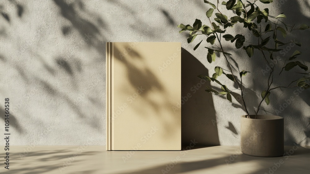 A free mock-up resource of a book cover, placed on a neutral background ...