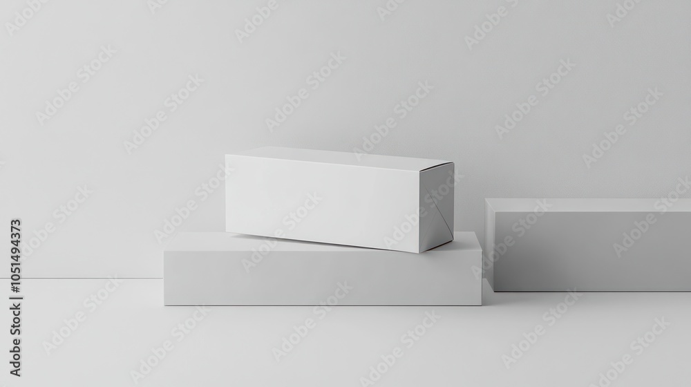 A minimalist mock-up of a product box, with no background distractions ...