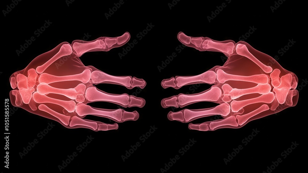 Inflamed and swollen joints in the fingers, inflamed joints ...