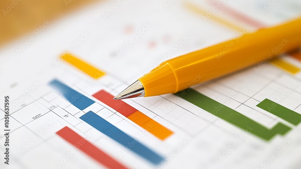 Pencil on graph paper, visual representation of data analysis and ...