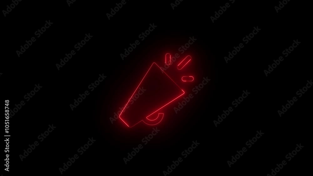 Neon insider hub app icon glowing black background animation Stock ...