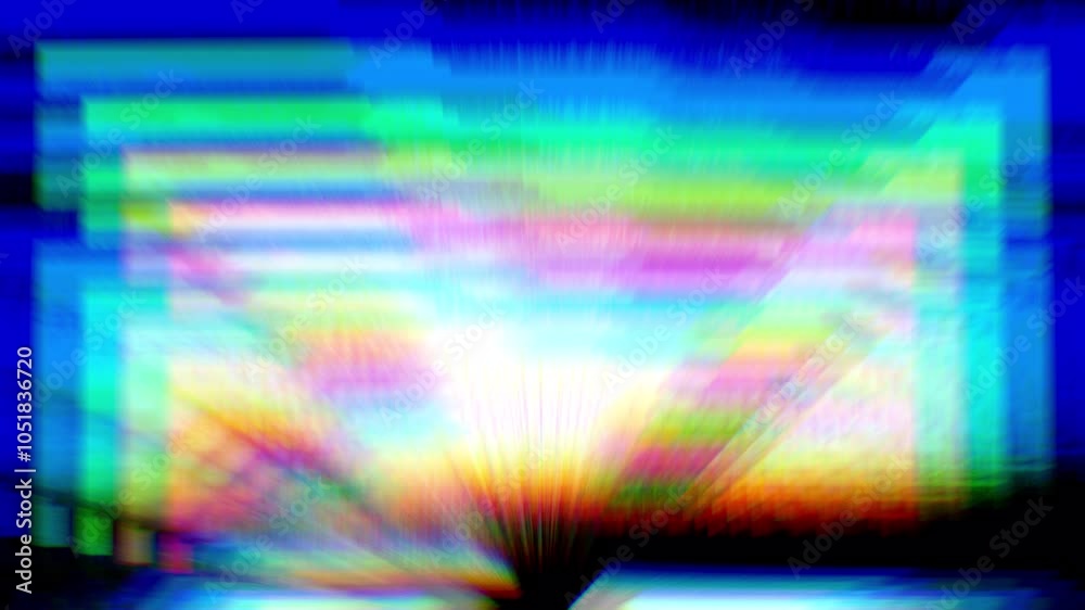 Stockvideon Error screen overlay with RGB VHS distortion and TV damage ...