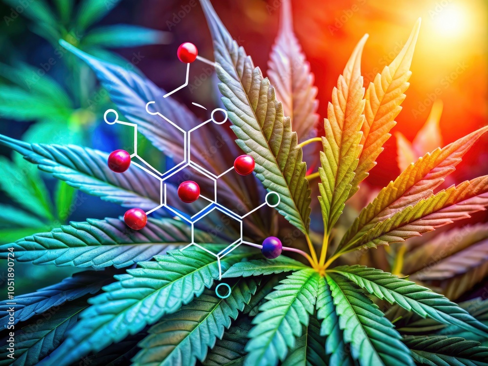 Macro Photography of THC Chemical Formula and Tetrahydrocannabinol ...