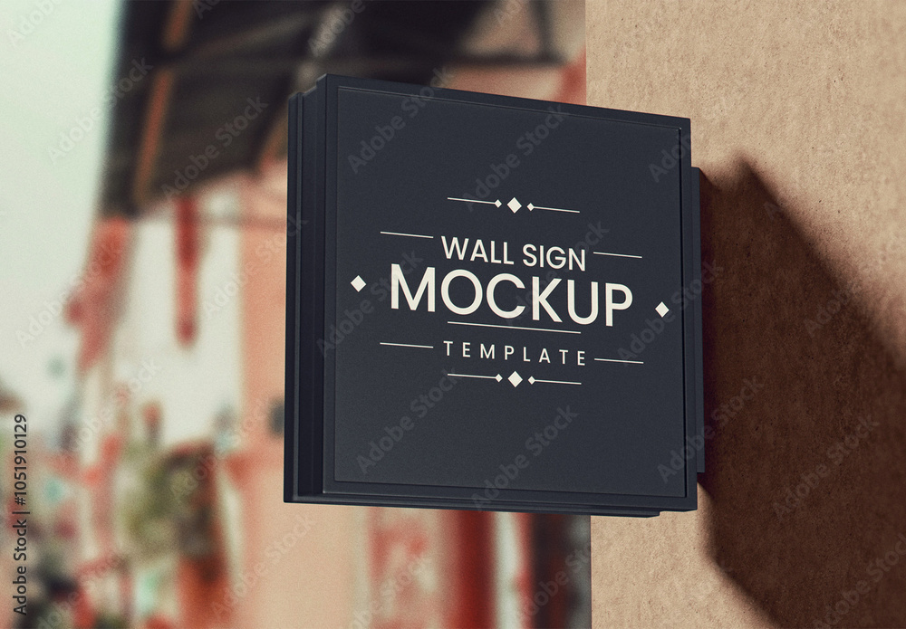 Street Wall Sign Mockup Stock Template | Adobe Stock