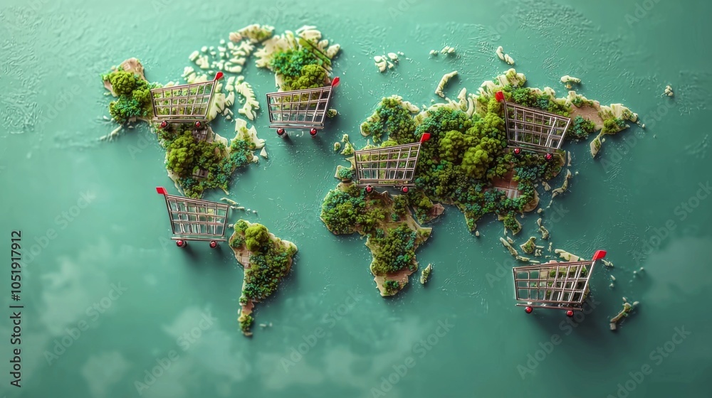 Global E-commerce Boom : Conceptual image of global e-commerce growth ...