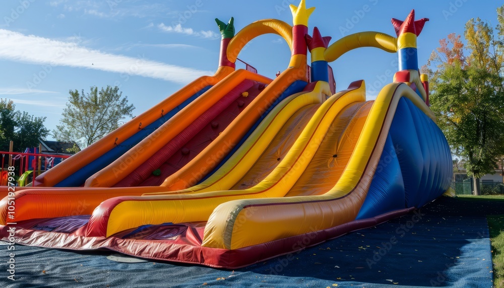 Slip 'n Slide Adventure: The Giant Inflatable Playground Fun Stock ...