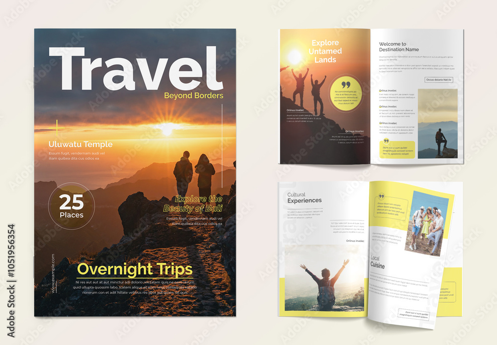 Travel Guide Brochure Stock Template | Adobe Stock