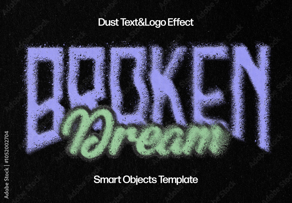 Dust Text & Logo Effect Mockup Stock Template | Adobe Stock