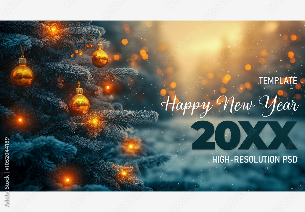 Holiday Templates: Captivating Christmas Tree with Lights and ...