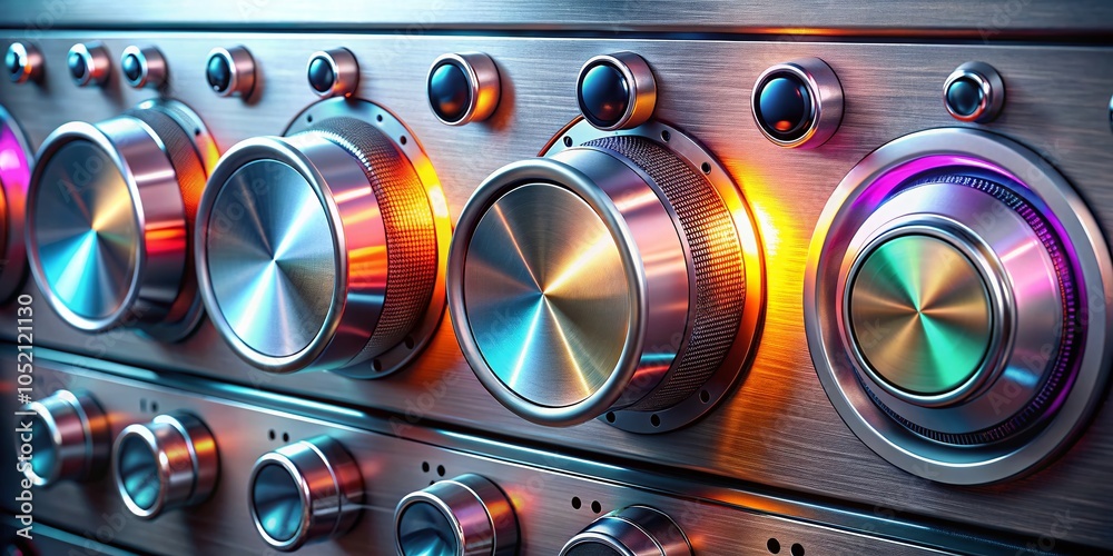 Realistic Metal Dashboard Dials and Radio Panel Knobs for Audio ...