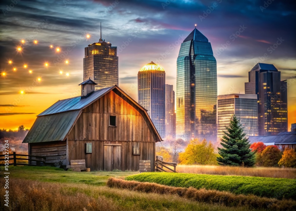 Rural vs Urban Flashcard Template for English Learning with Rustic Barn ...